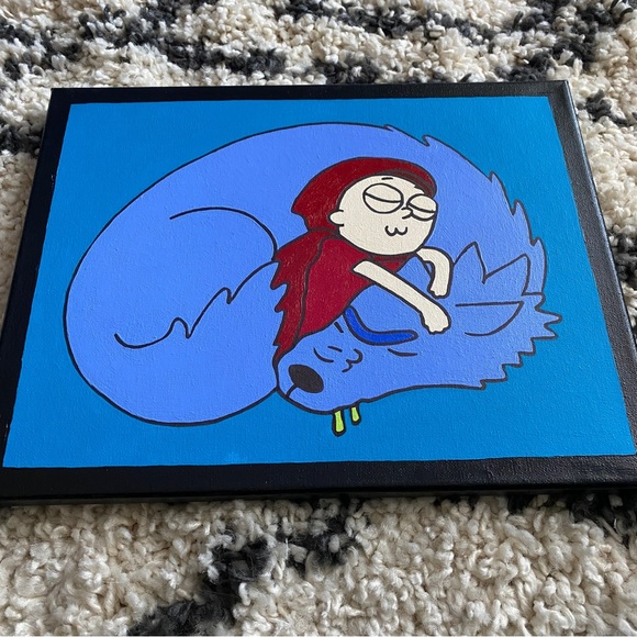 Wall Decor | Rick And Morty Little Red Riding Hood Handmade Art ...
